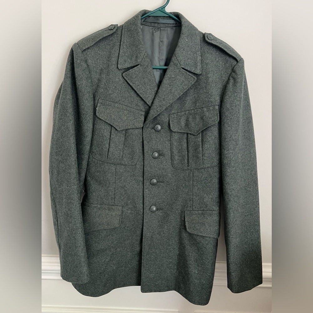 Vintage Swiss Military Wool Jacket - Gem